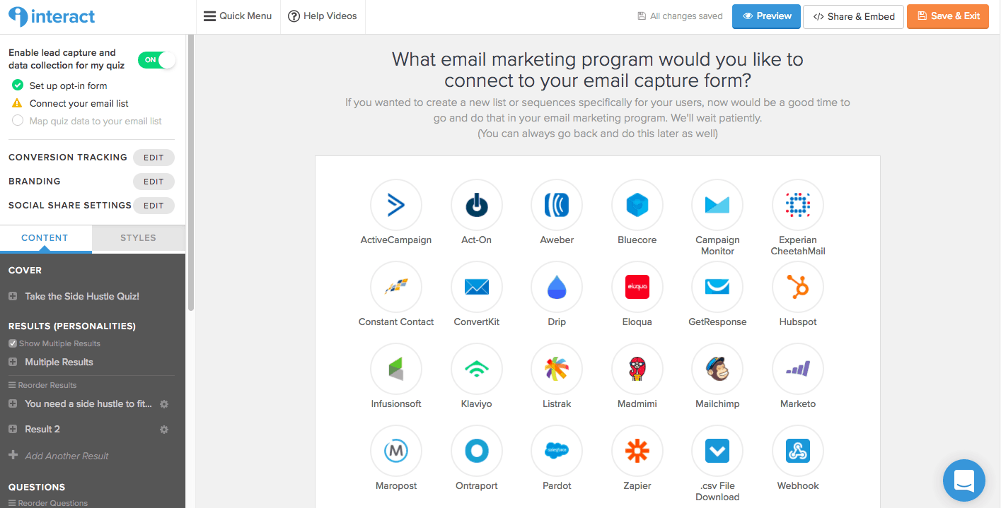 Take a Side Hustle Quiz with Interact